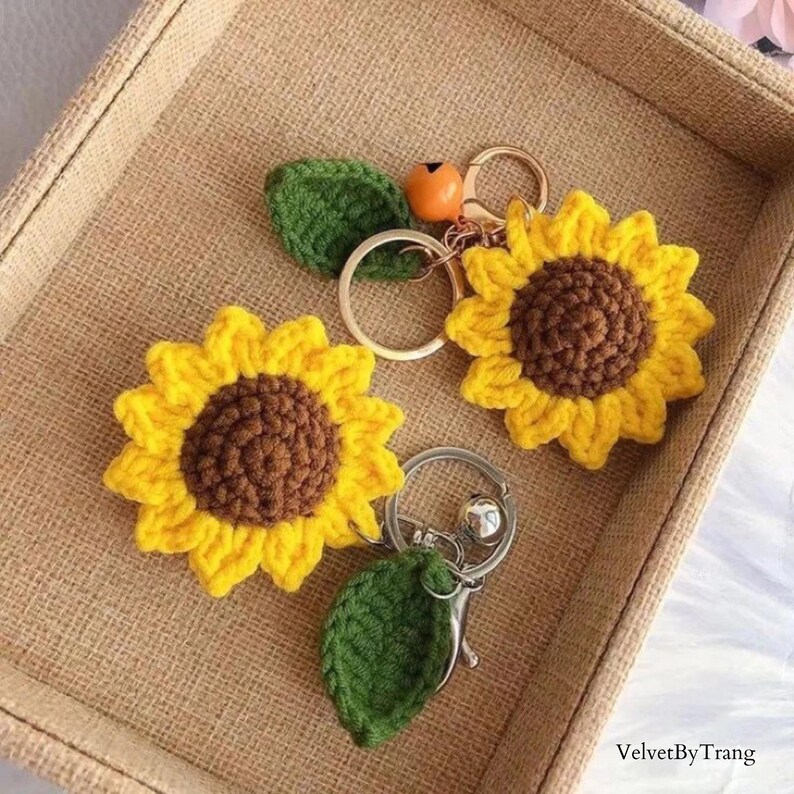 Sunflower Key Charm, Cute Bag or Key Accessory, Gift for Mom, Best ...