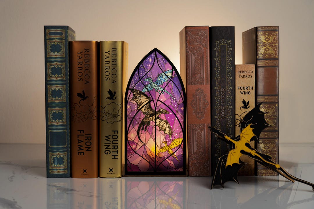 Dragon Guarded Library Book Nook - Dragon Library Sign | 3D Bookshelf ...