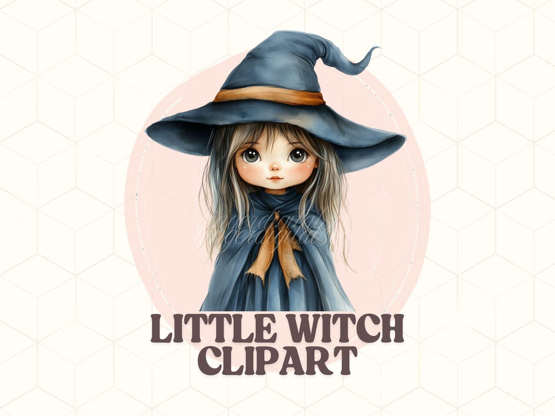 Cute Little Witch Clipart – Halloween PNG With Transparent Background ...