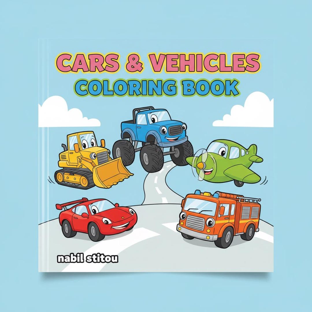 Transportation Coloring Book for Kids | 39 Fun Vehicle Pages (PDF ...