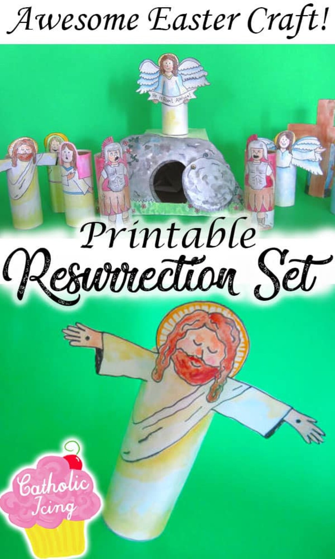 Resurrection Craft Printable in Black and White and Color - Etsy