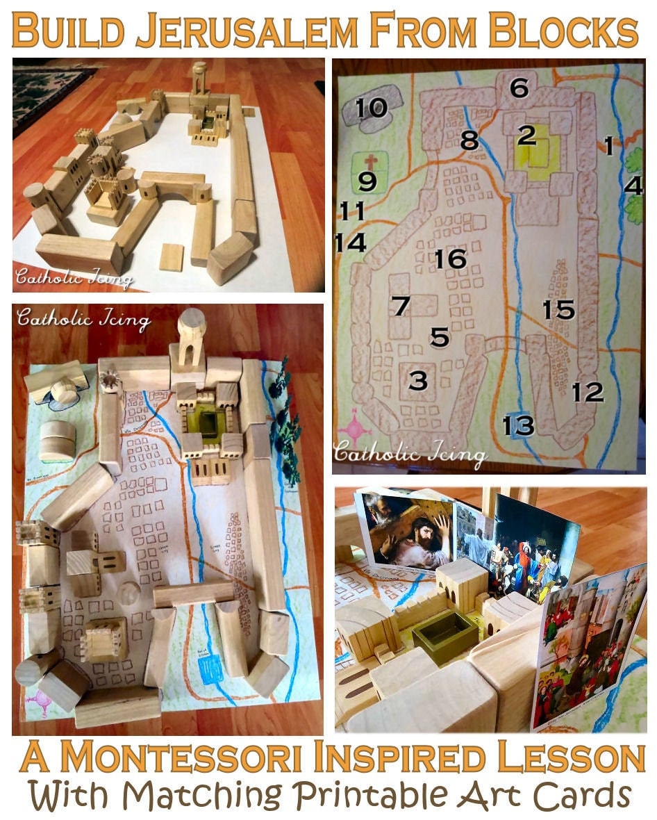 Build a Model of Jerusalem Lesson and Printable Art Cards for Holy Week ...