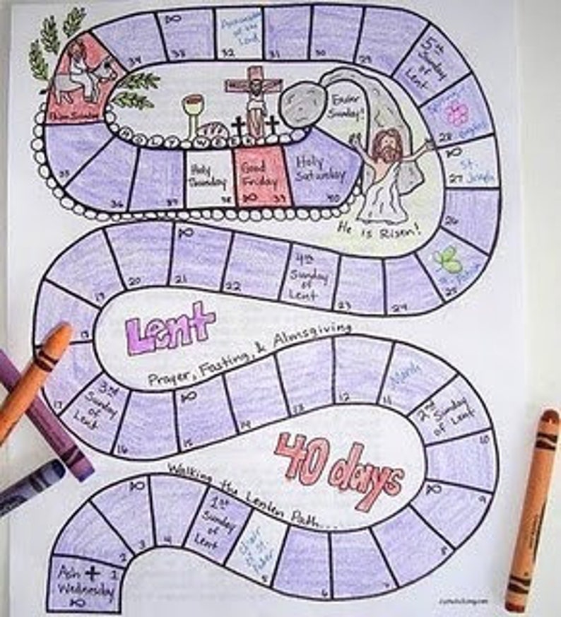 Printable Lenten Calendar for Kids and Families - Instant Download - No ...