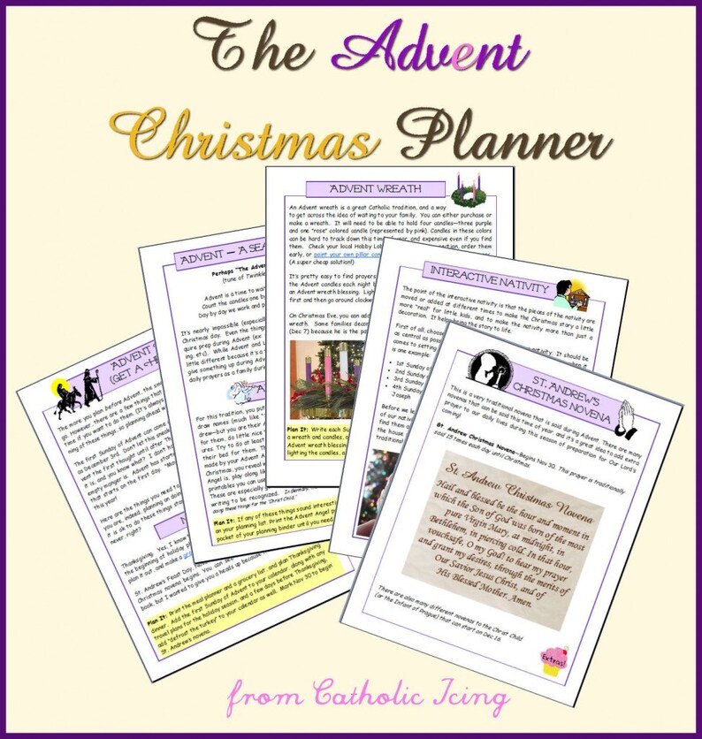 The Advent and Christmas Planner for Catholic Families - Instant ...