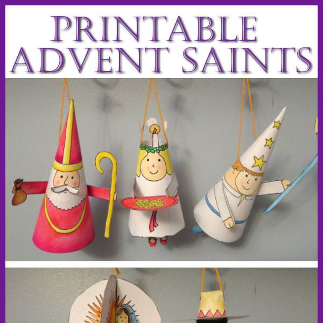 Advent Saints Printable Ornaments Craft - Etsy