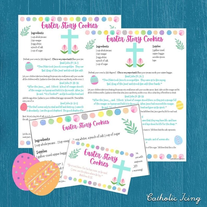 Easter Story Cookies Printable Set (perfect to Teach Children About ...