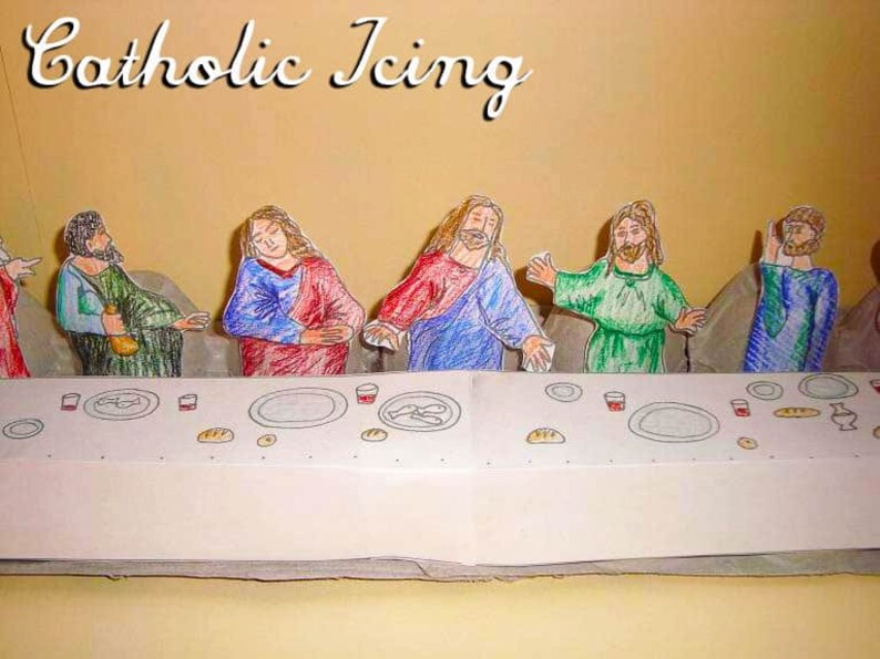 Last Supper Craft for Kids: 3D Printable Activity (PDF Download) - Etsy