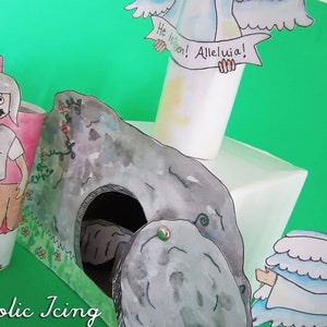 Resurrection Craft Printable in Black and White and Color - Etsy UK