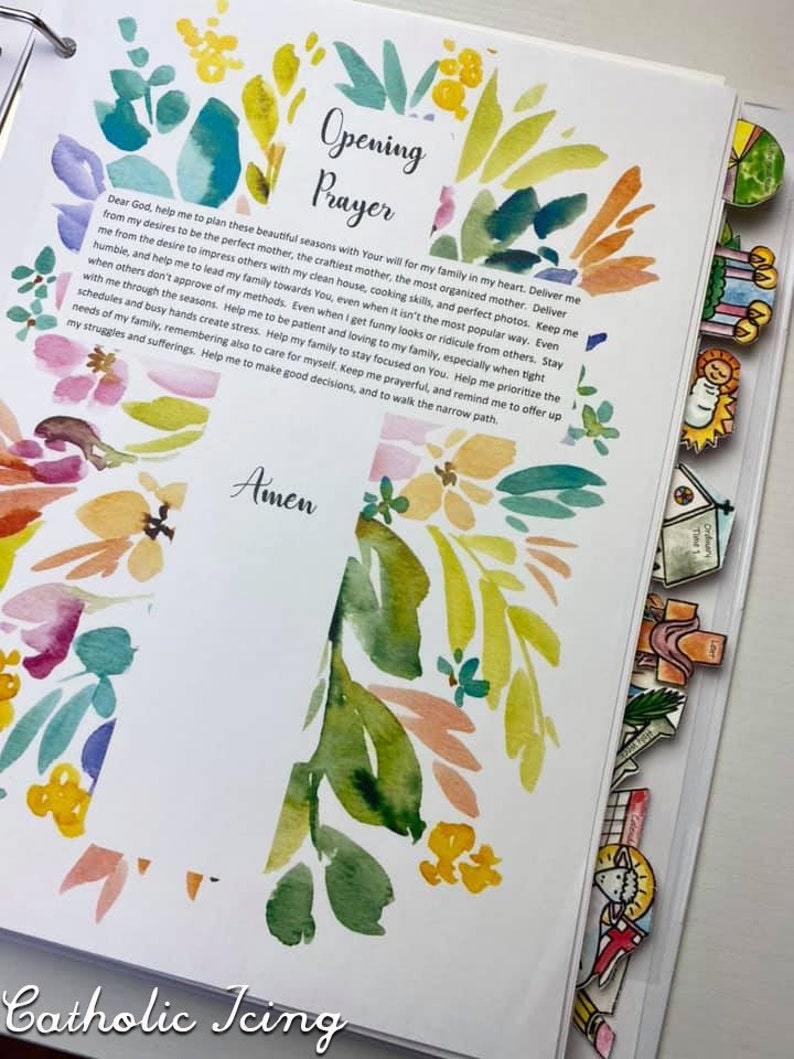 Printable Catholic Planner for Liturgical Living - Etsy