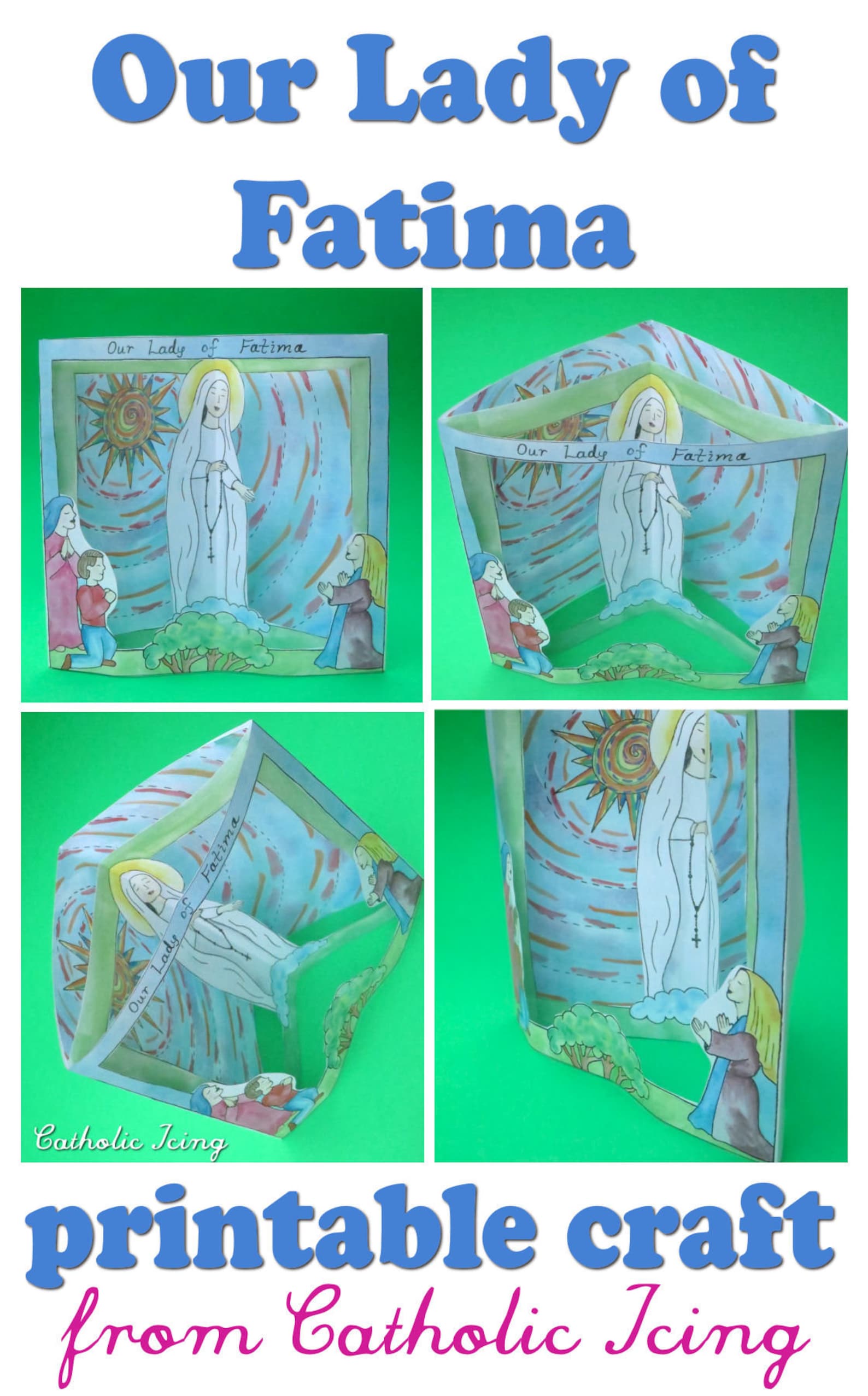 Our Lady of Fatima Printable Diorama Craft - Etsy
