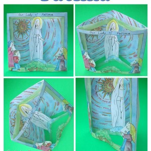 Our Lady of Fatima Printable Diorama Craft - Etsy