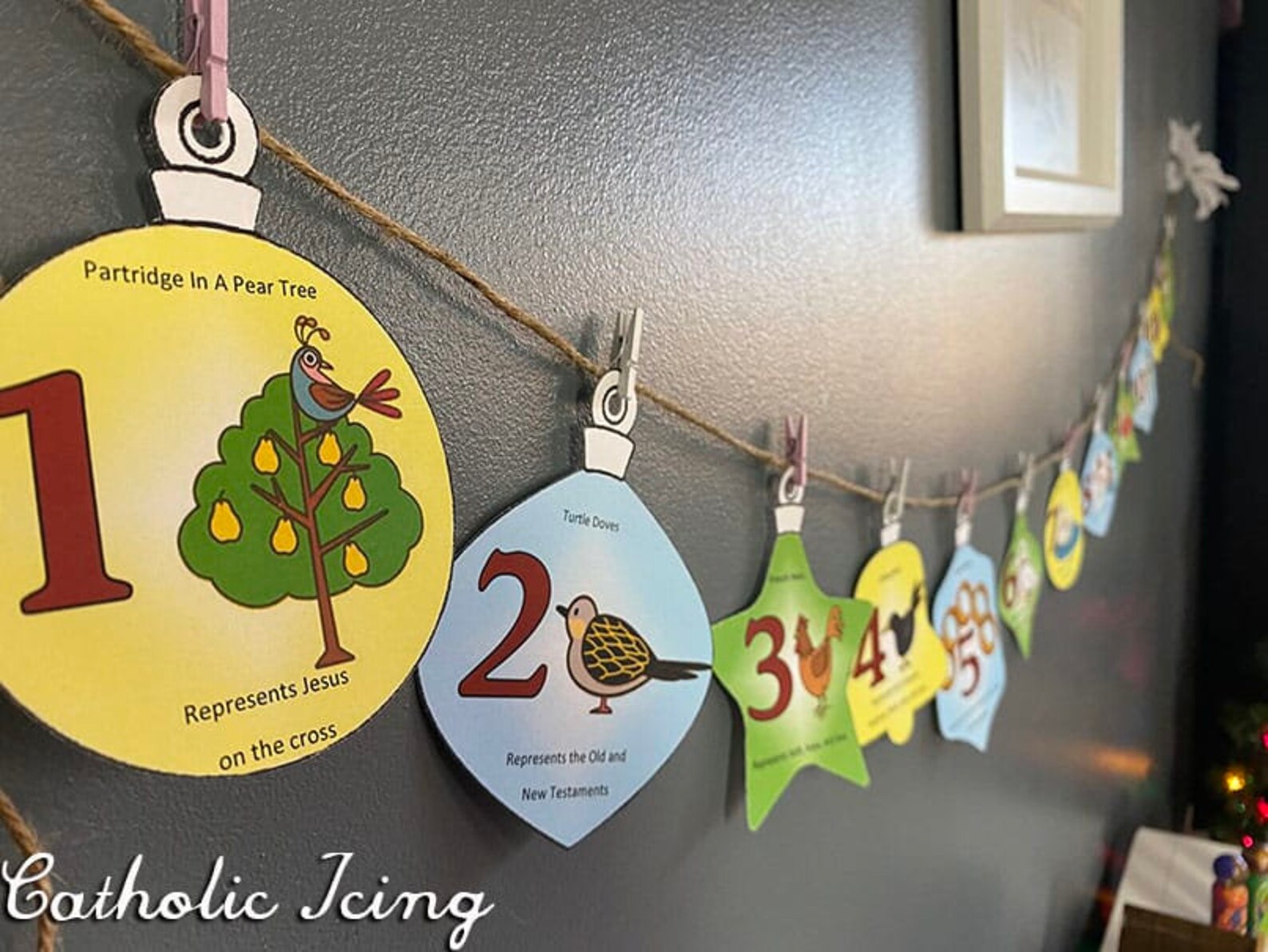 12 Days of Christmas Ornaments: Christian Symbols, Catholic Kids Craft ...