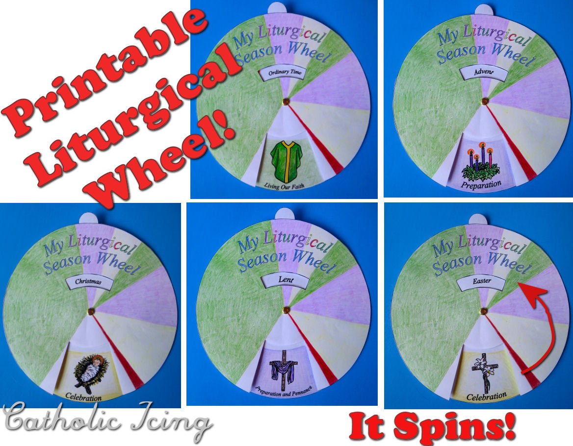 Catholic Liturgical Seasons Wheel Craft for Kids - Etsy