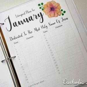 Printable Catholic Planner for Liturgical Living - Etsy