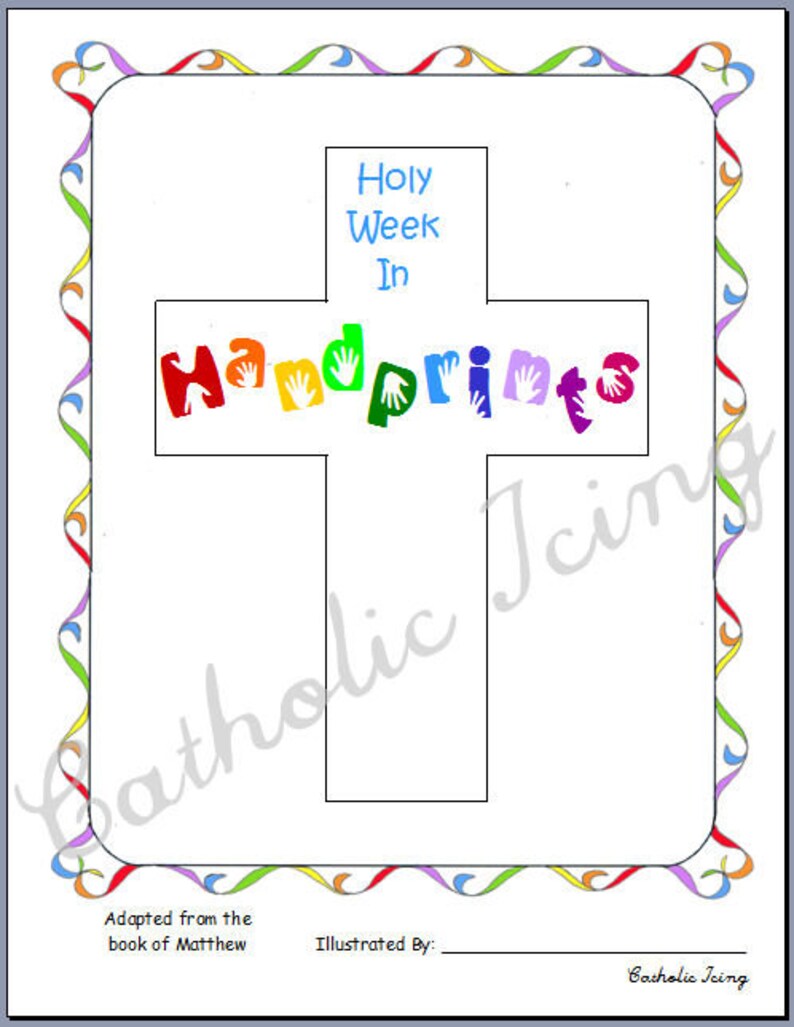 Holy Week Handprint Activity Book for Kids (instant Download) - Etsy UK