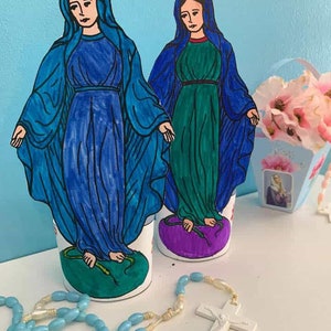 Printable Mary Statue Craft for Catholic Kids (instant Download) - Etsy