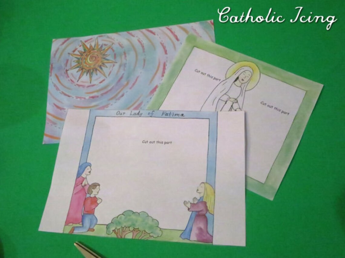 Our Lady of Fatima Printable Diorama Craft - Etsy