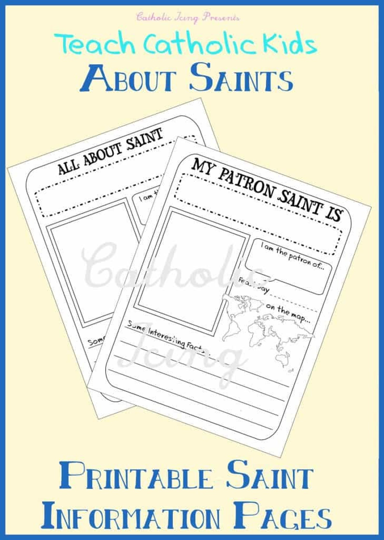 Saint Report Printable (saint Notebooking Page) - Instant Download | No ...