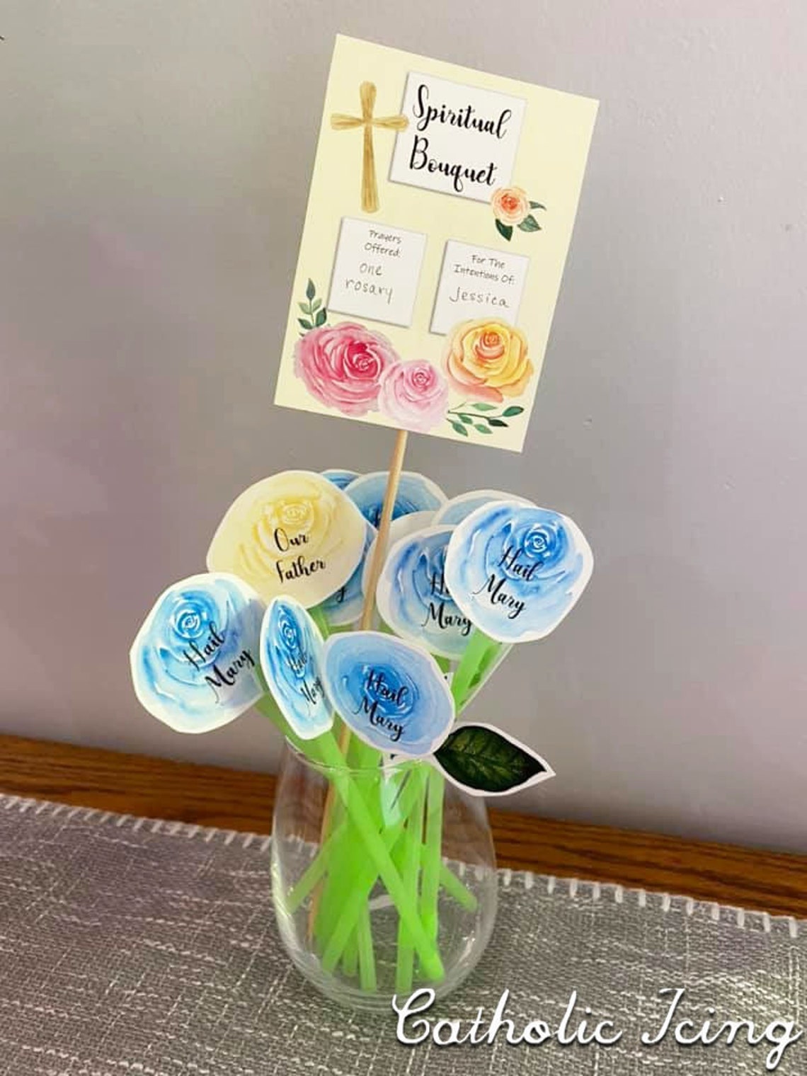 Spiritual Bouquet Printable Cards - Etsy