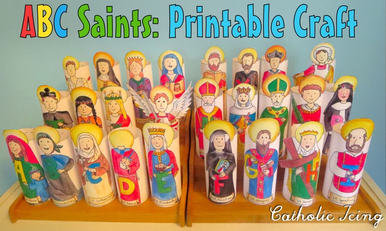 ABC Catholic Saints Printable Craft - Etsy