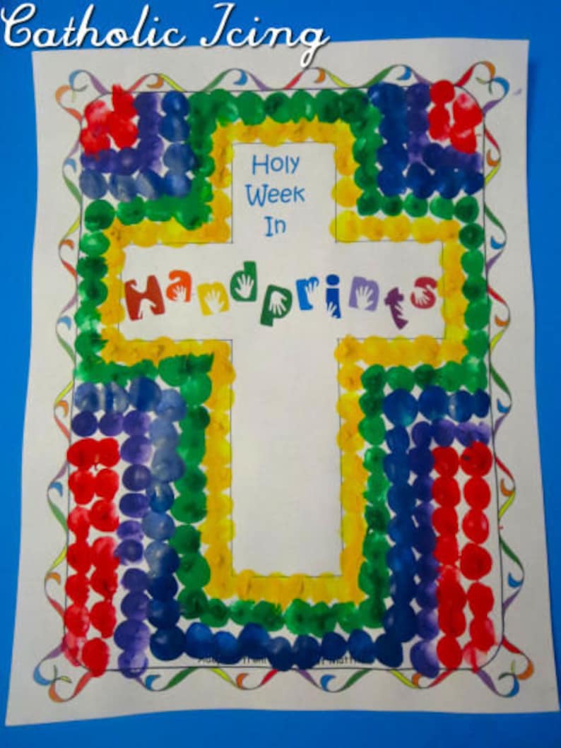 Holy Week Handprint Activity Book for Kids (instant Download) - Etsy UK