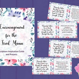 Printable Scripture Cards for Tired Moms - Instant Download - Etsy