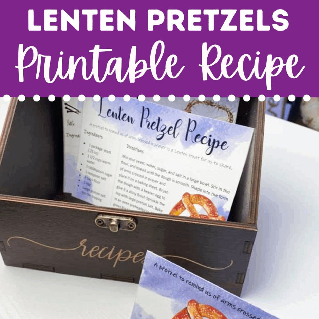 Lenten Pretzel Recipe Printable Set | Instant Download - Etsy