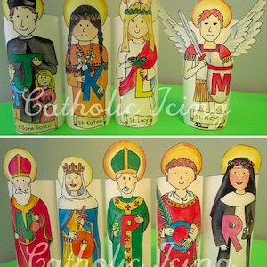 ABC Catholic Saints Printable Craft - Etsy