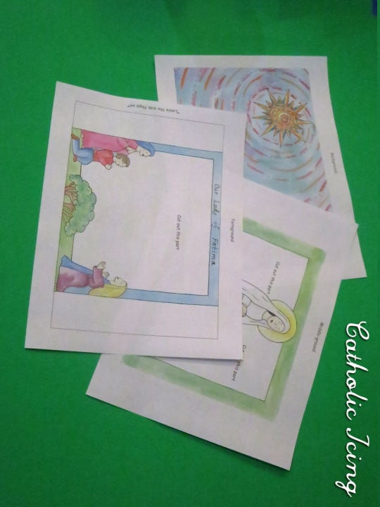 Our Lady of Fatima Printable Diorama Craft - Etsy