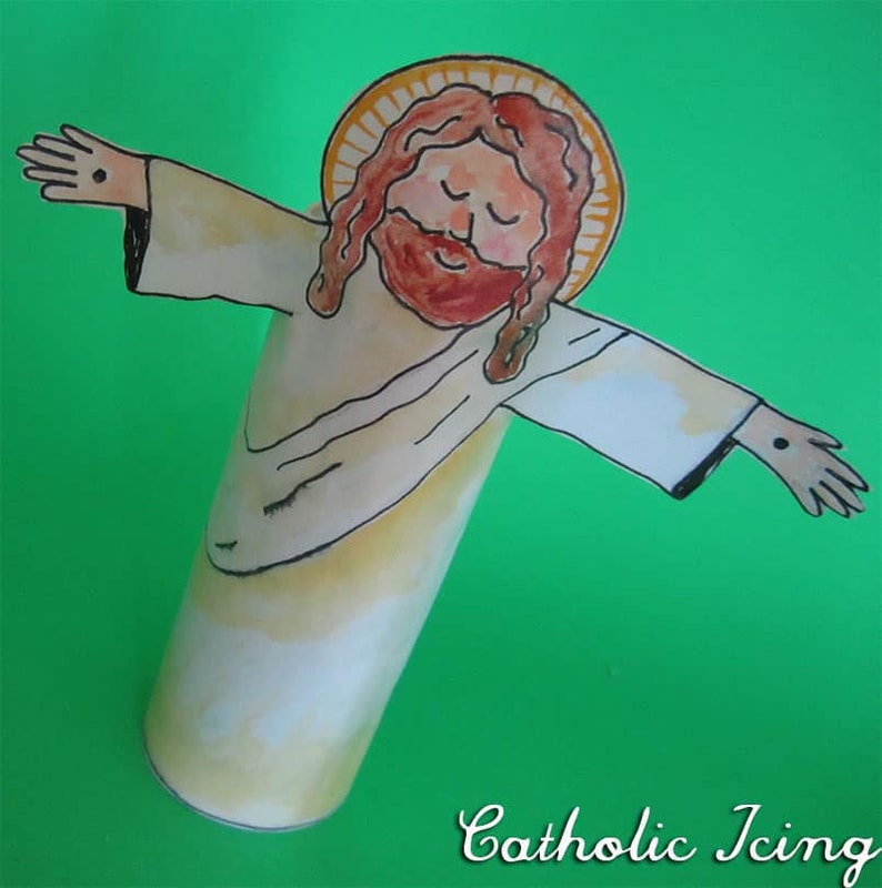 Resurrection Craft Printable in Black and White and Color - Etsy