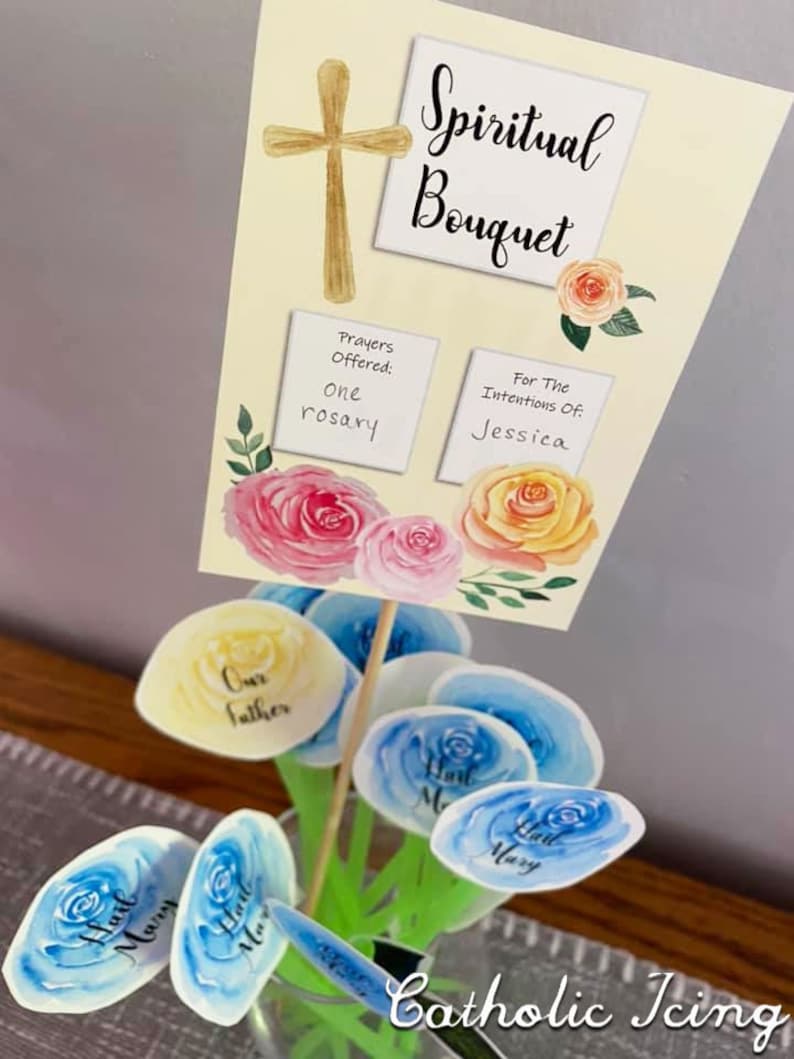Spiritual Bouquet Printable Cards - Etsy