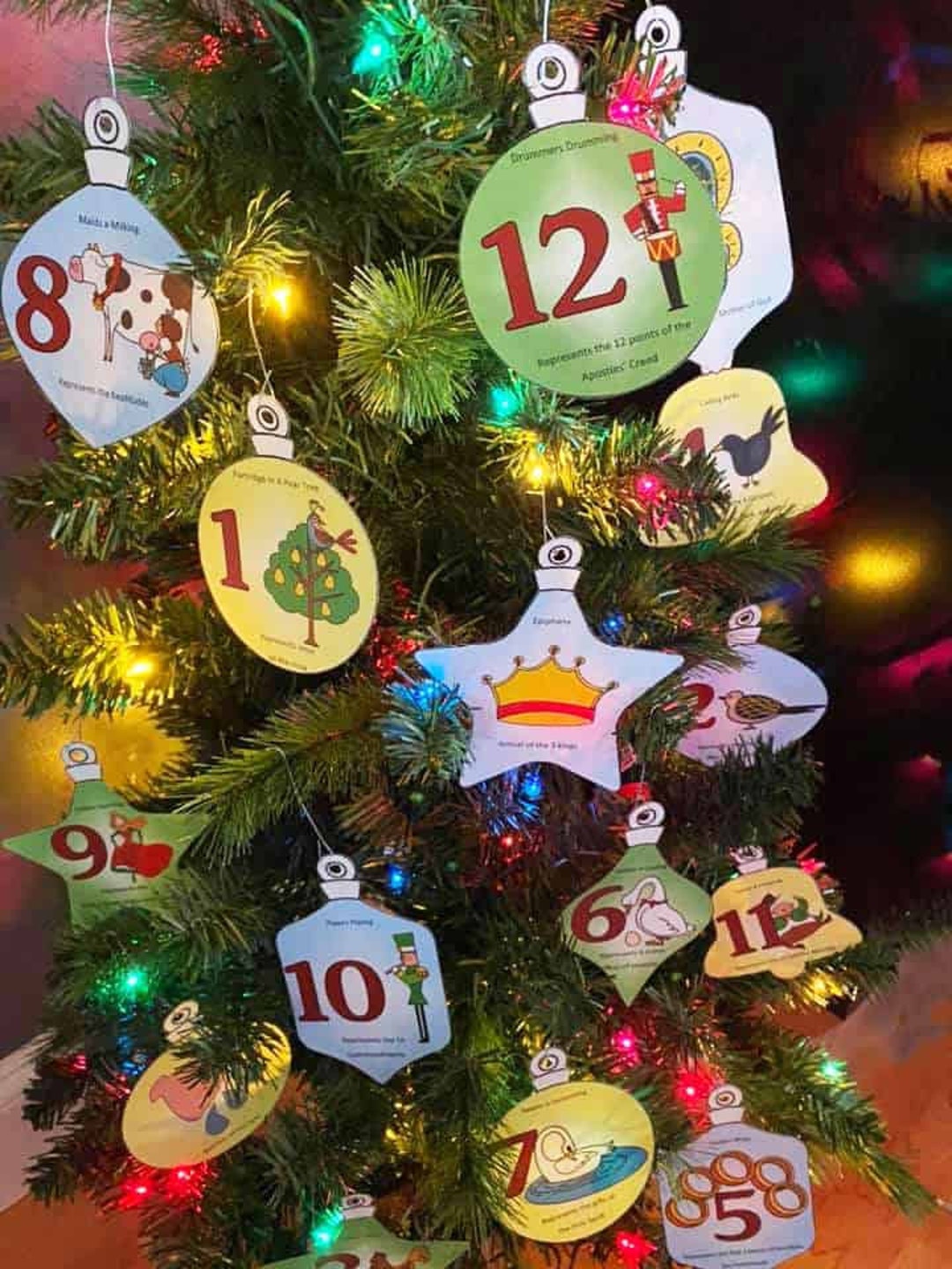 12 Days of Christmas Ornaments With Christian Symbols - Instant ...