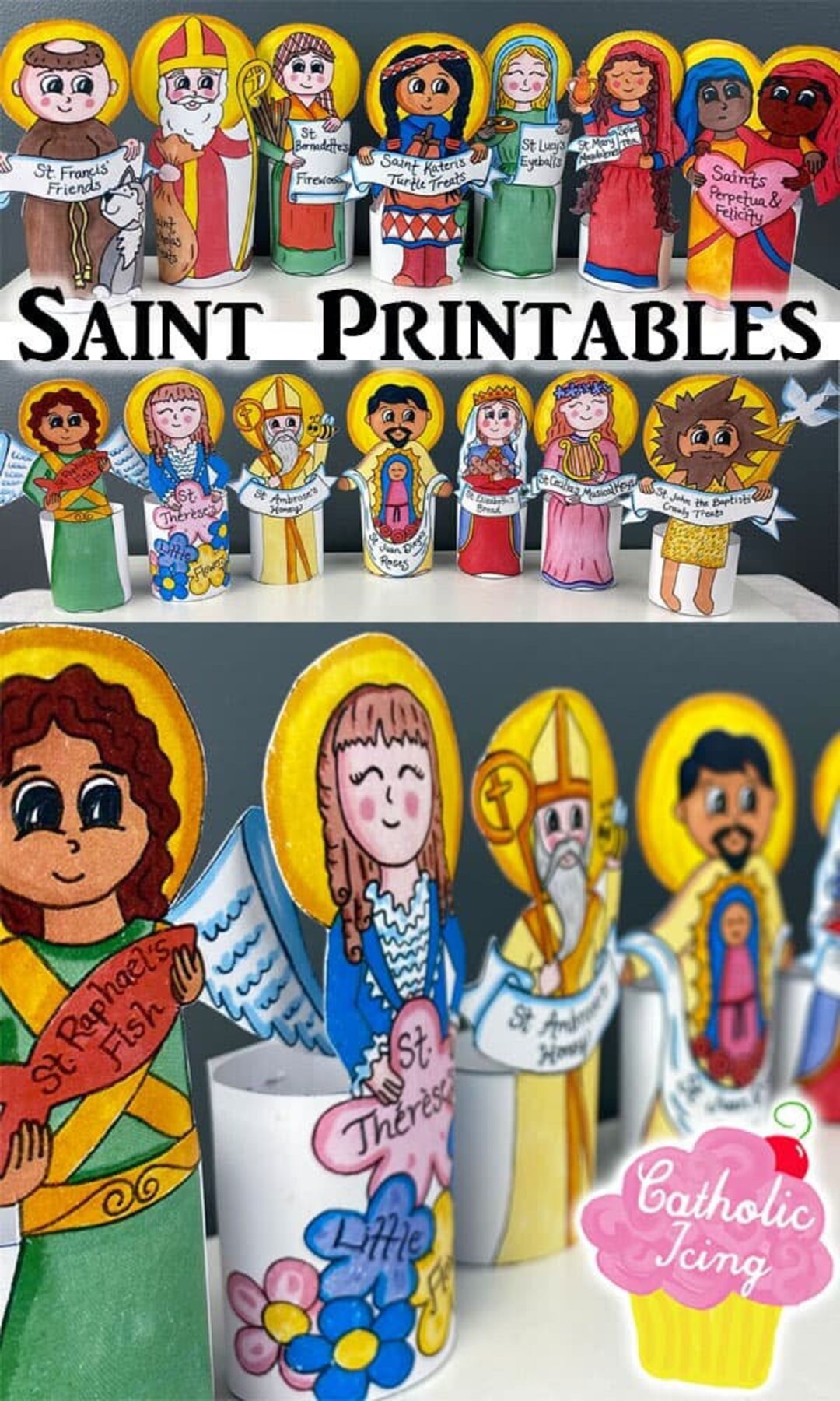 Printable Saint Food Labels for Kids: Catholic Feast Days (instant ...