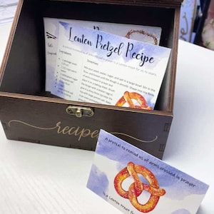 Lenten Pretzel Recipe Printable Set | Instant Download - Etsy