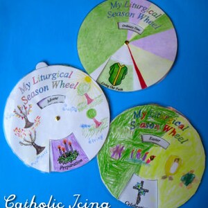 Catholic Liturgical Seasons Wheel Craft for Kids - Etsy
