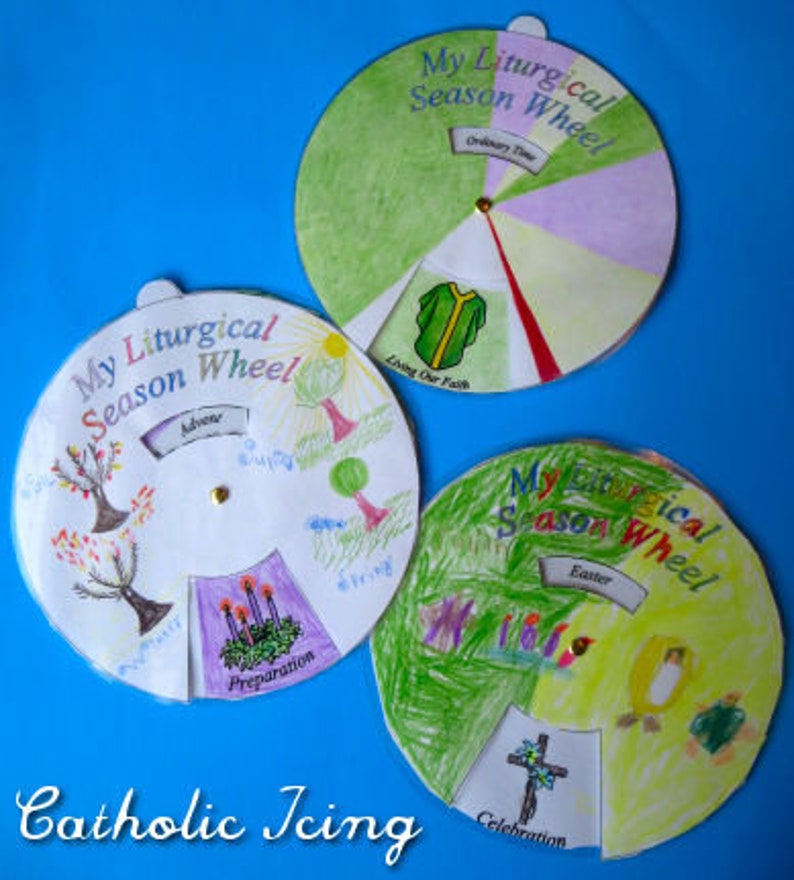 Catholic Liturgical Seasons Wheel Craft for Kids - Etsy