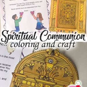 Printable Spiritual Communion Craft Pack for Kids - Etsy
