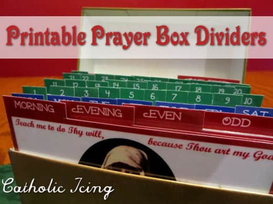 Printable Catholic Prayer Box Dividers - Instant Download | Organize ...