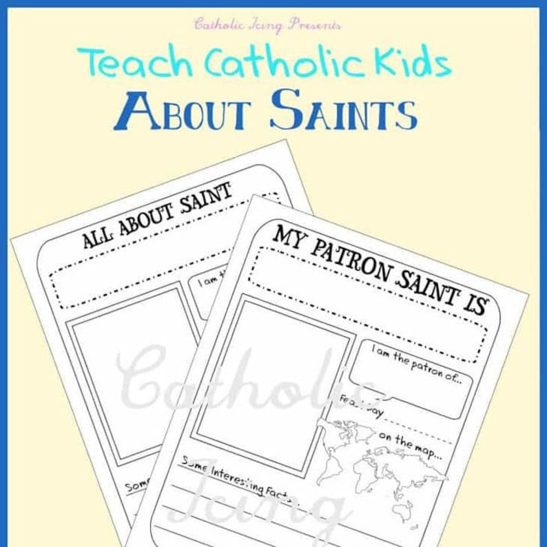 Saint Report Printable (saint Notebooking Page) - Instant Download | No ...