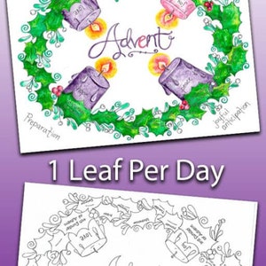 Printable Advent Wreath Calendar for Kids (in Black and White and Color ...