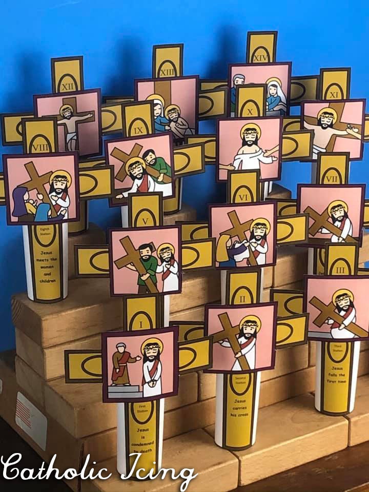 Printable Stations of the Cross Craft for Kids - Etsy
