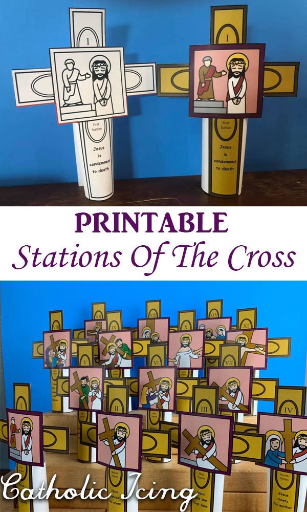 Printable Stations of the Cross Craft for Kids - Etsy