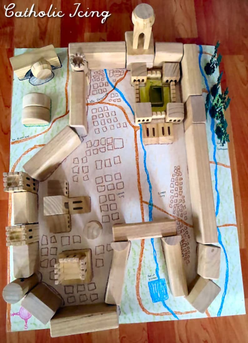 Build a Model of Jerusalem Lesson and Printable Art Cards (for Holy ...