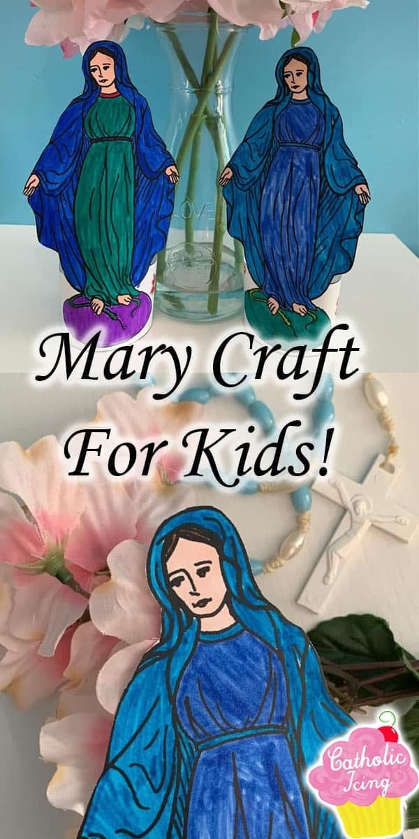 Printable Mary Statue Craft for Catholic Kids (instant Download) - Etsy