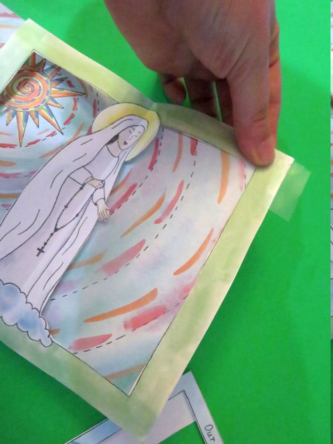 Our Lady of Fatima Printable Diorama Craft - Etsy