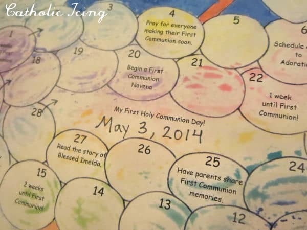 First Communion Countdown Calendar for Children | Instant Download - Etsy