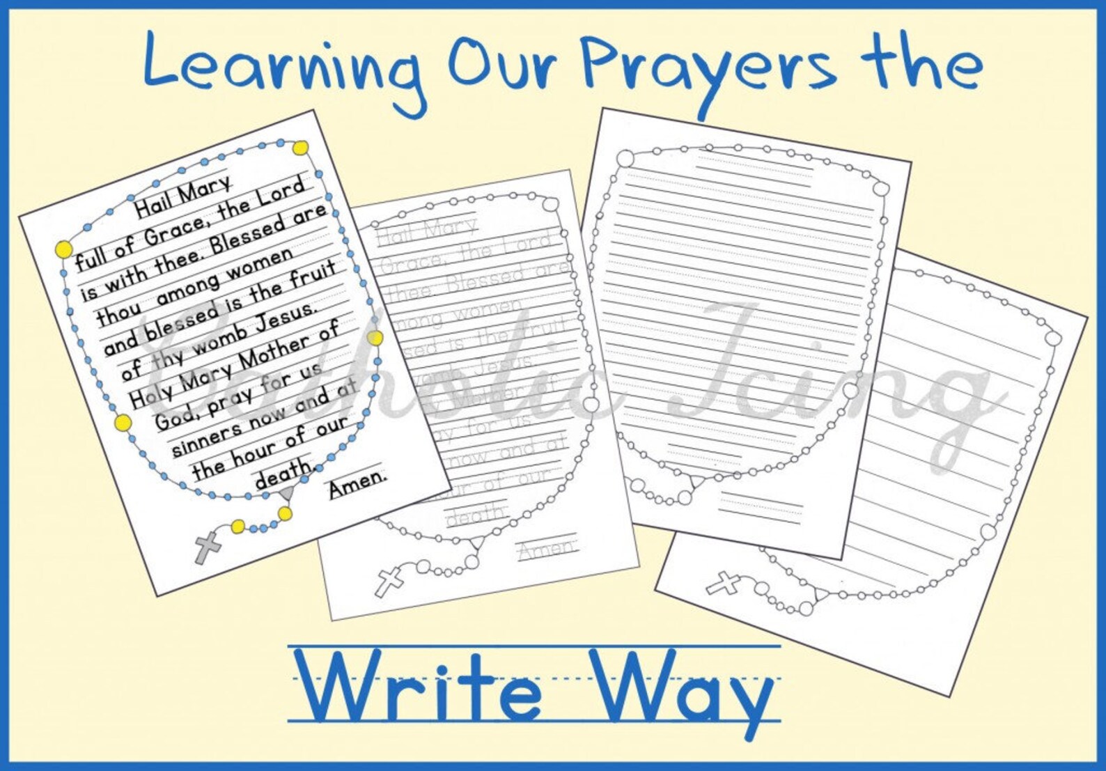 Learning Our Prayers the Write Way Catholic Prayers - Etsy