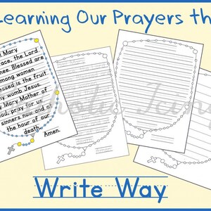 Learning Our Prayers the Write Way Catholic Prayers - Etsy