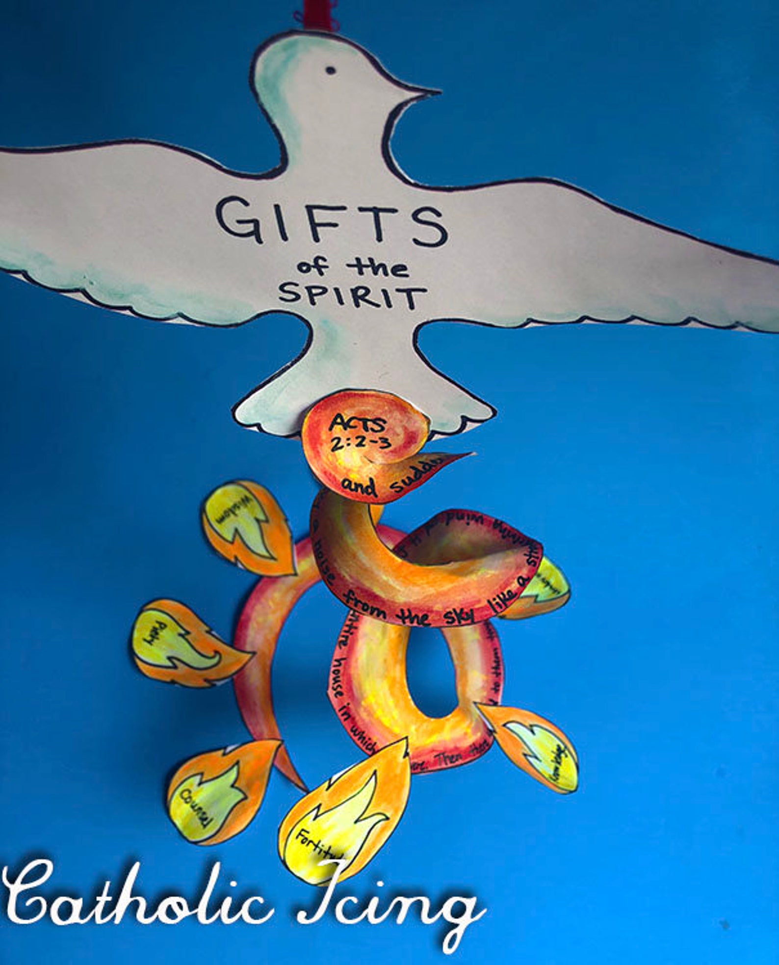 Seven Gifts of the Holy Spirit Mobile Craft - Etsy
