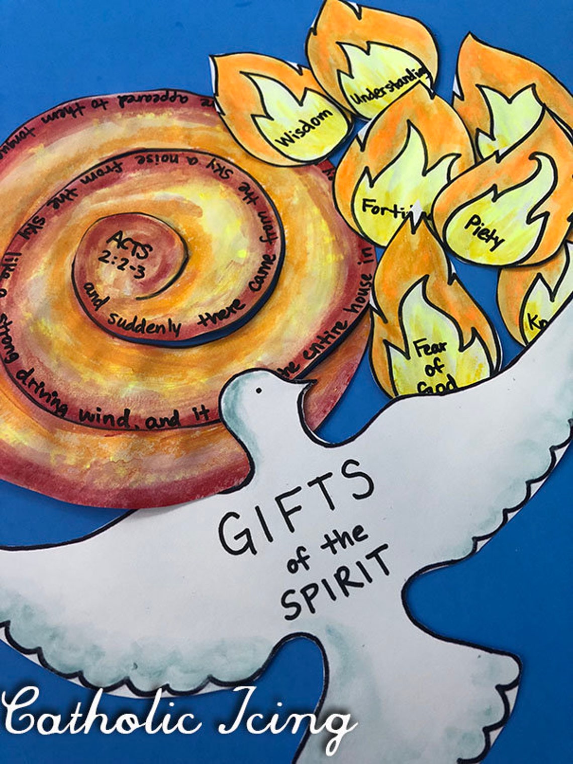 Seven Gifts of the Holy Spirit Mobile Craft - Etsy